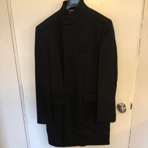 Hugo Boss | Jackets & Coats | Hugo Boss Black Cashmerewool Overcoat ...